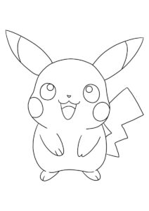 Disegni Pikachu da Colorare (Stampa Gratis)