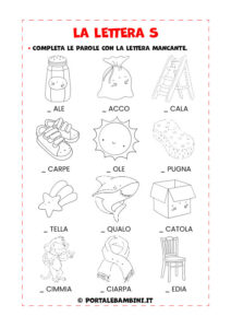 Parole con la S + Schede sulla S