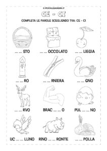 Parole con CI: elenco e schede didattiche | portalebambini.it