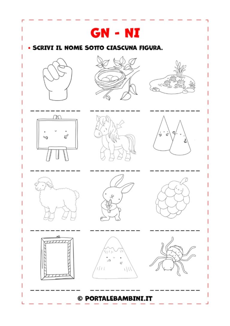 Parole con GN: Elenco e Schede Didattiche