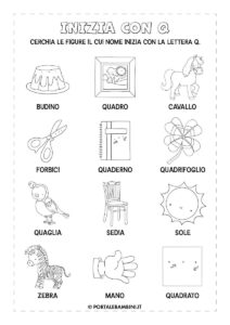 Parole con la Q + Schede sulla Q