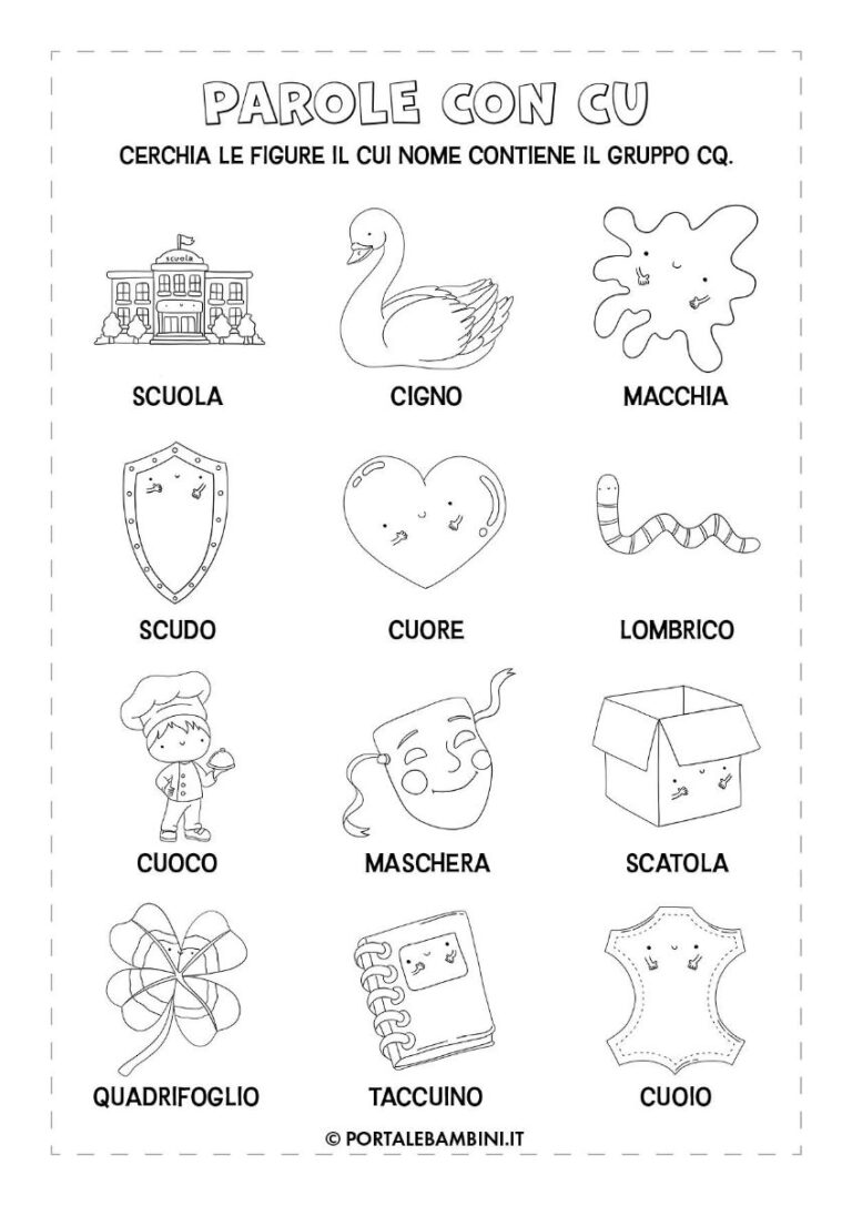 Parole Capricciose: elenco e schede didattiche