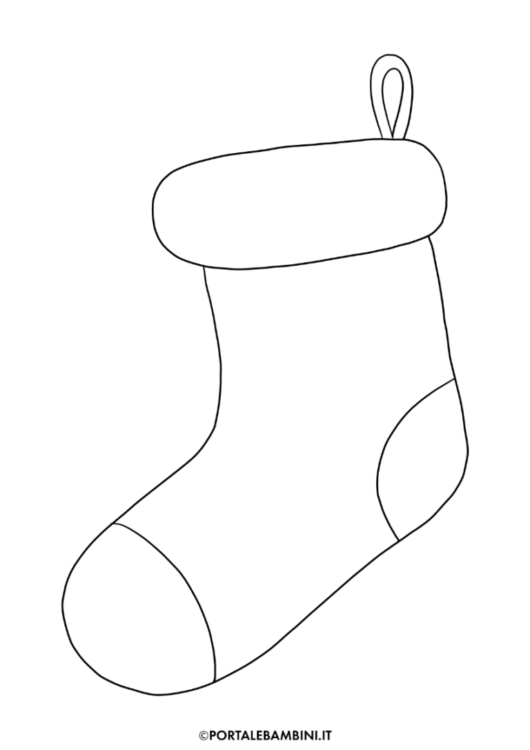 Disegni Calza della Befana da Colorare