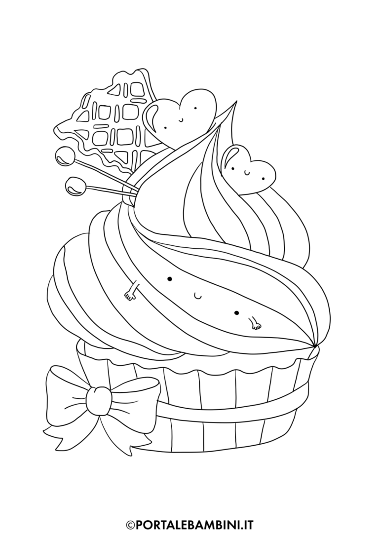 Disegni Cupcake da Colorare