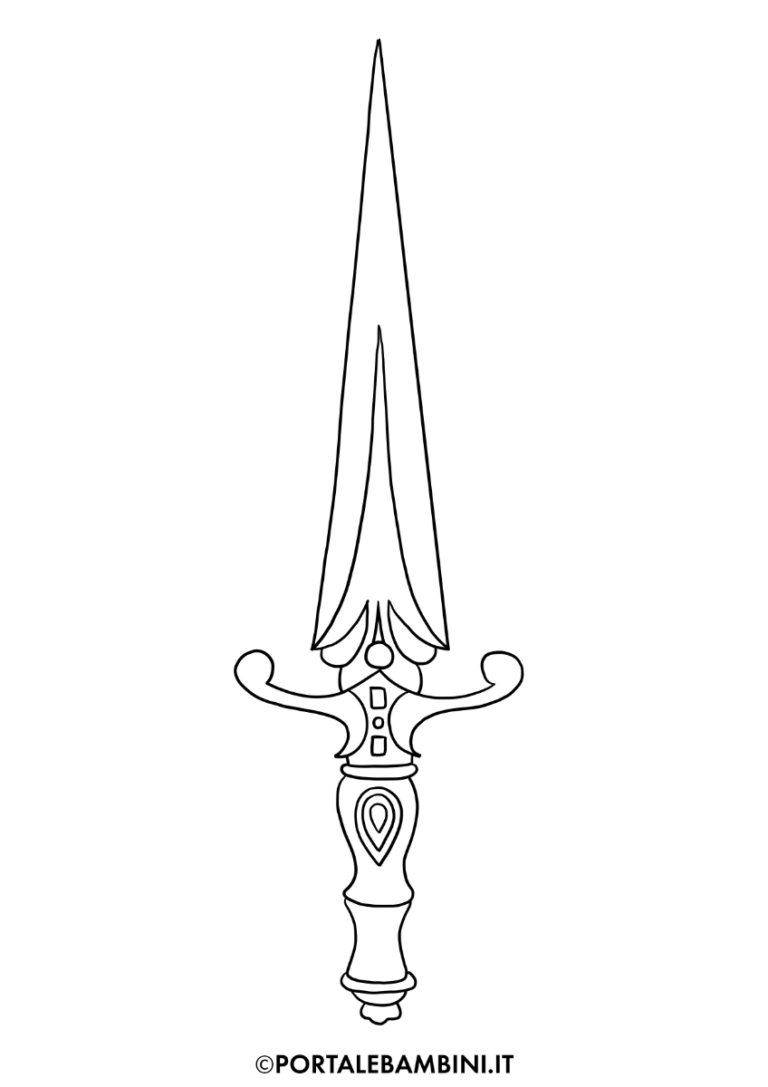 Disegni Spada da Colorare