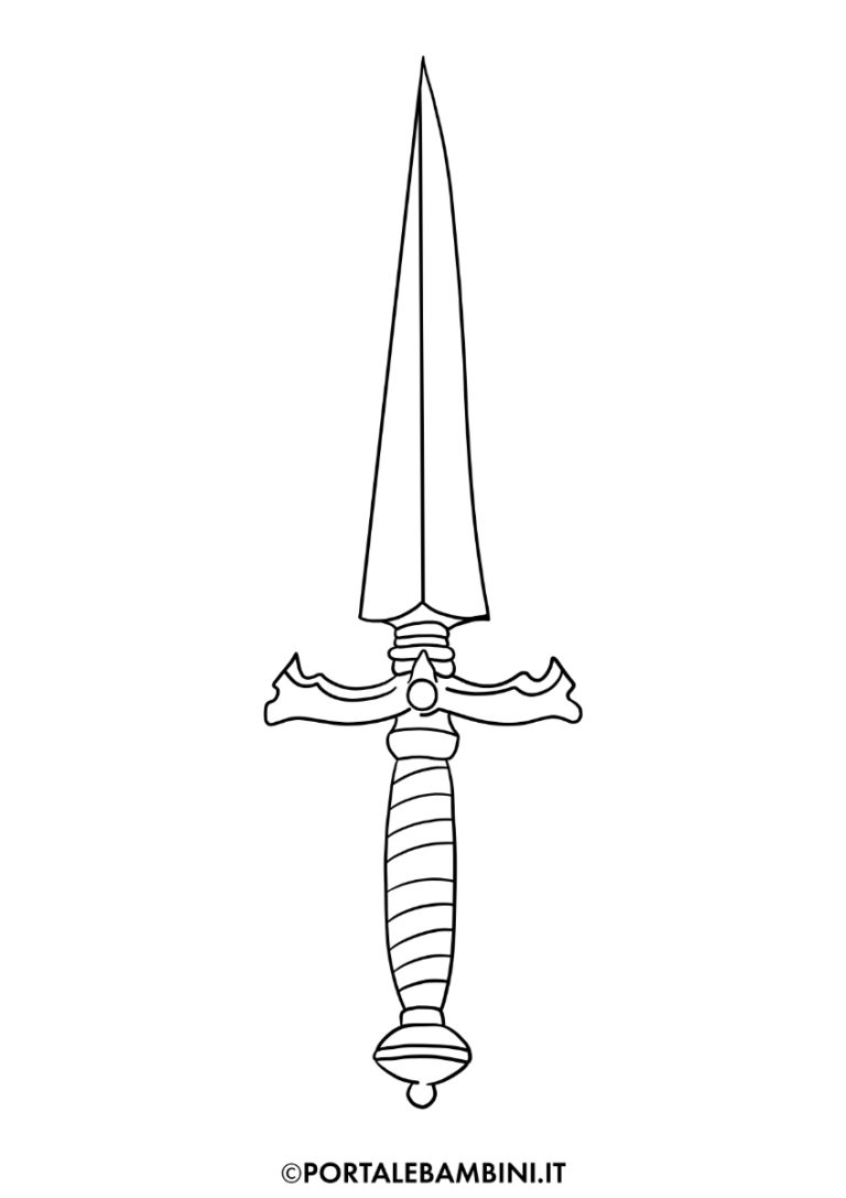 Disegni Spada da Colorare