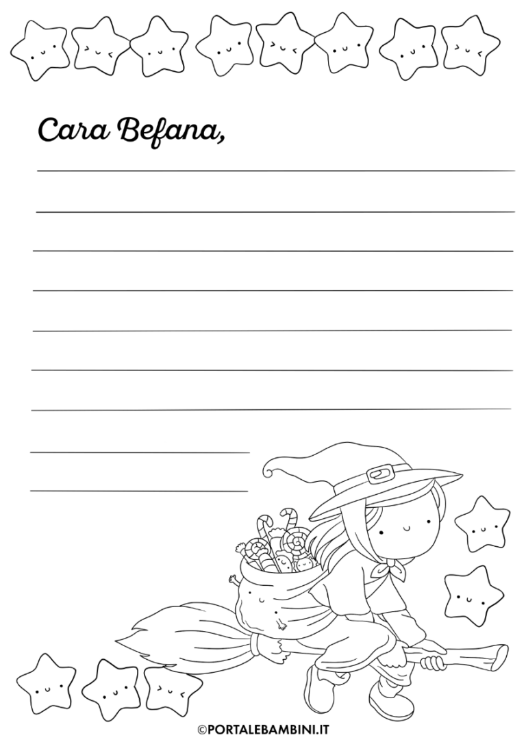 Lettera per la Befana da Stampare