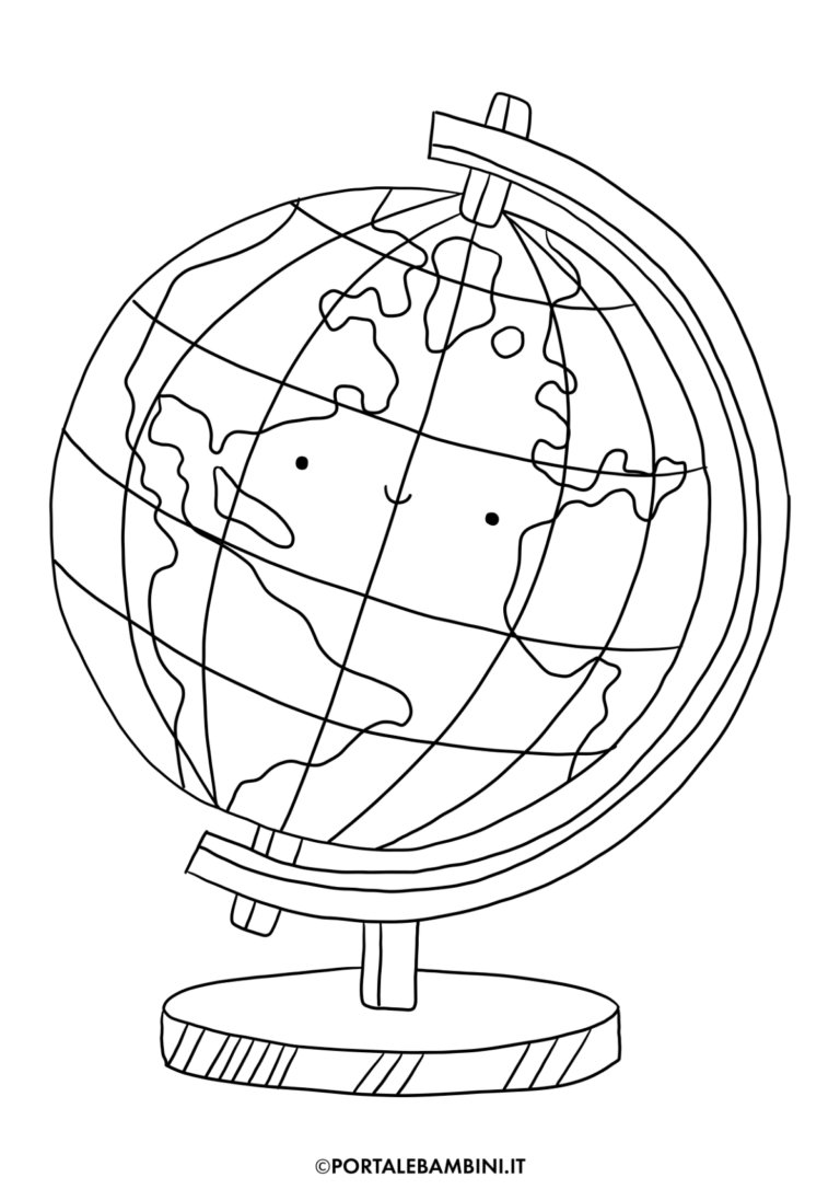 Disegni Mappamondo da Colorare