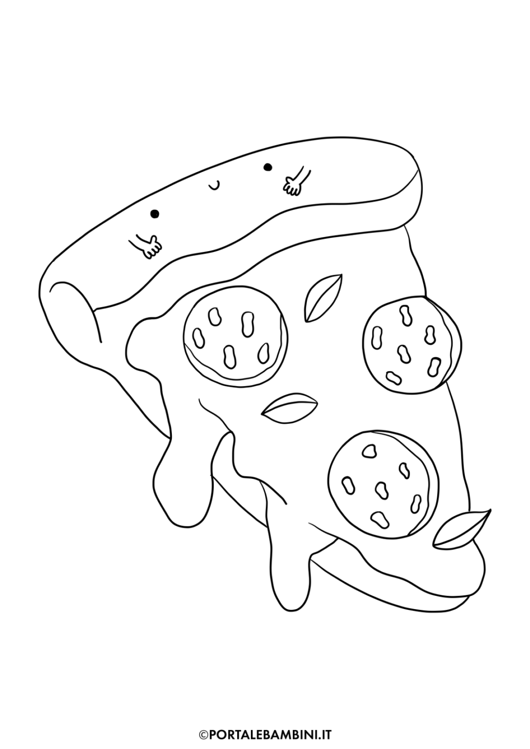 Disegni Pizza da Colorare