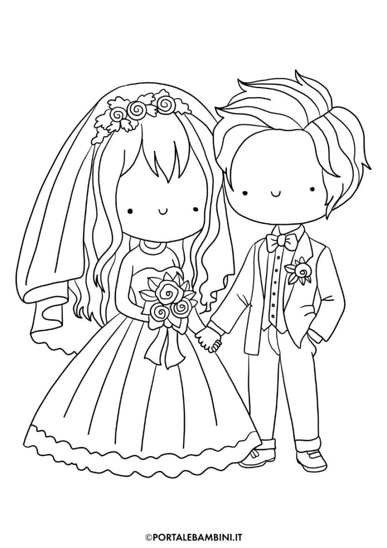 Disegni Sposi da Colorare