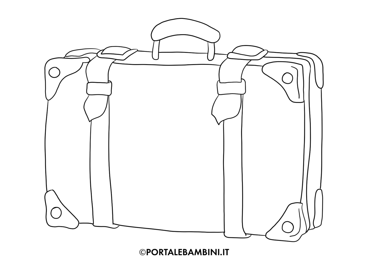 Disegni Valigia da Colorare