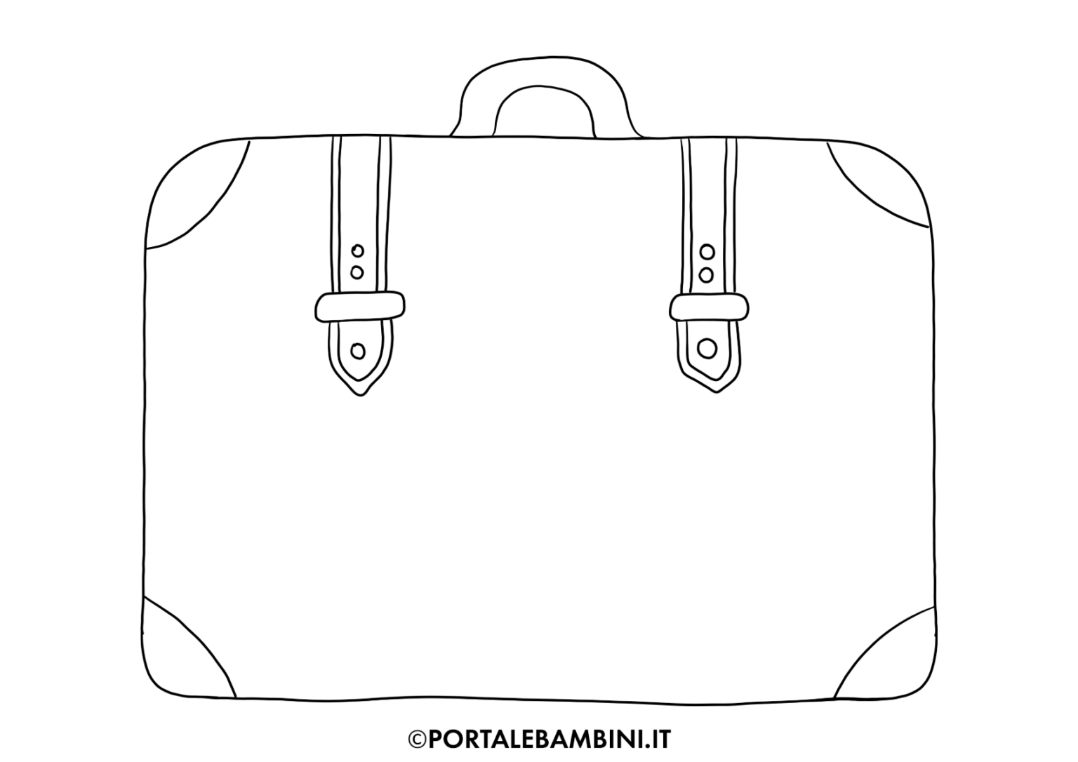 Disegni Valigia da Colorare