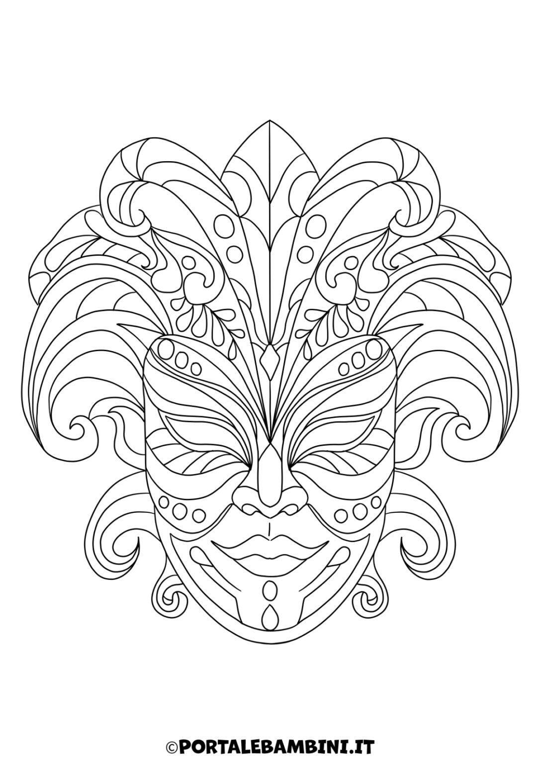 Maschere Veneziane da Colorare