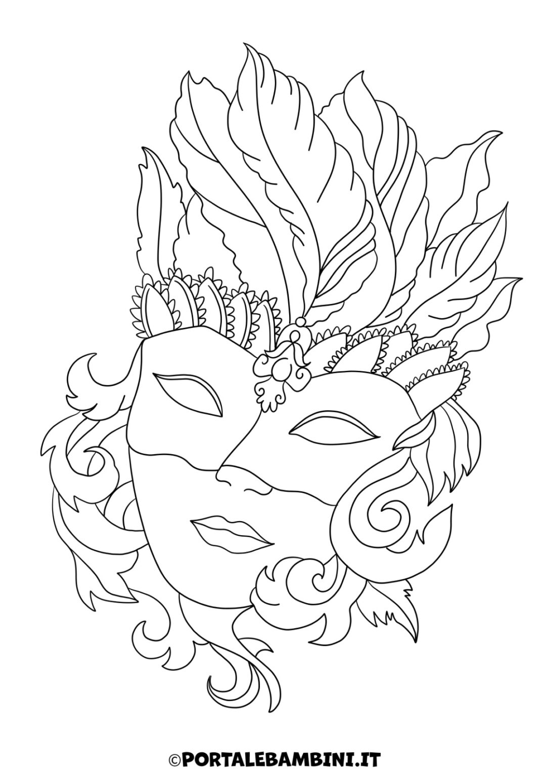 Maschere Veneziane da Colorare