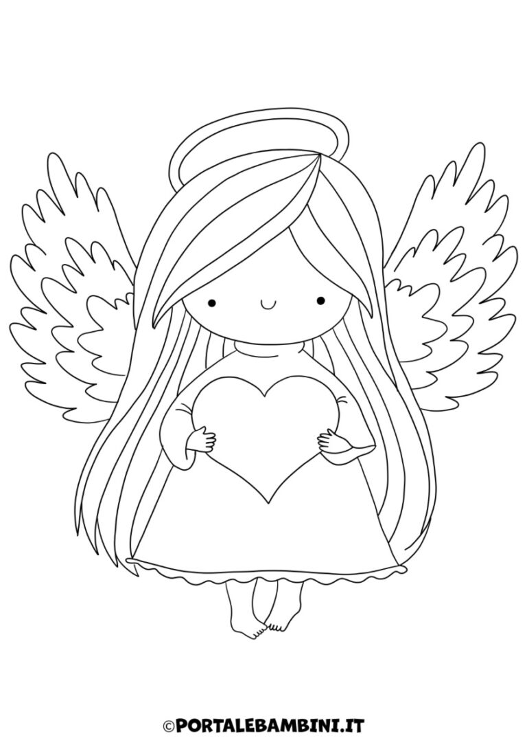 Disegni Angelo Custode da Colorare