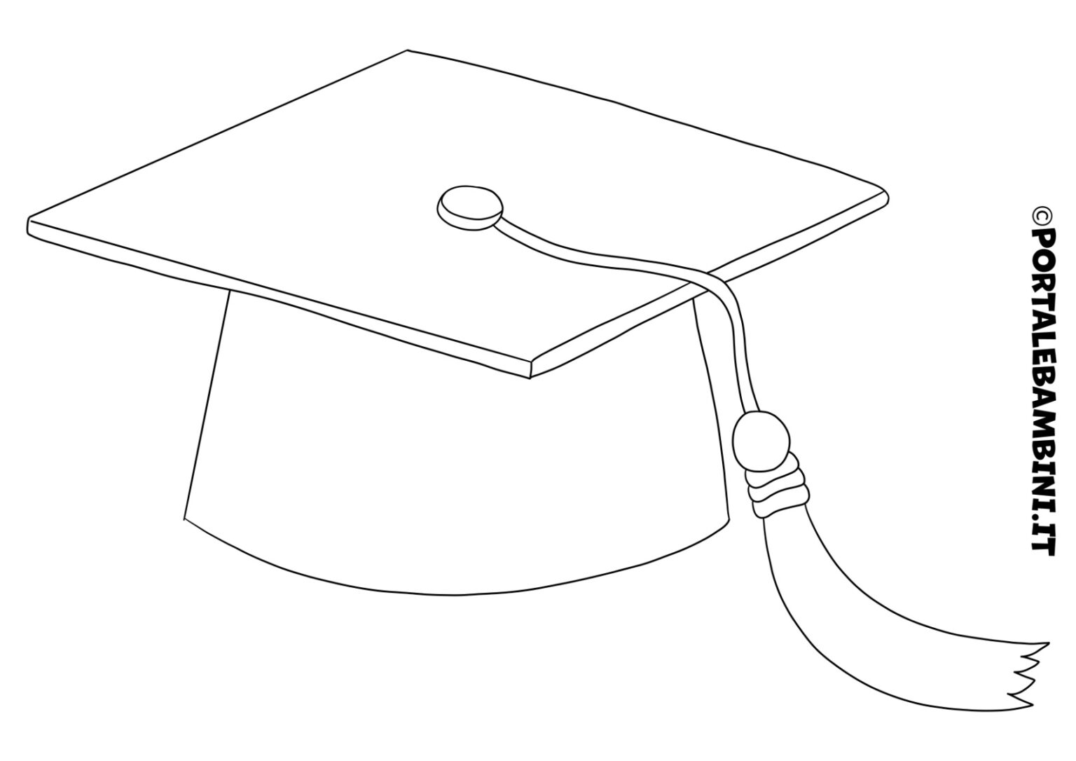 Disegni Cappello Laurea (Tocco) da Colorare