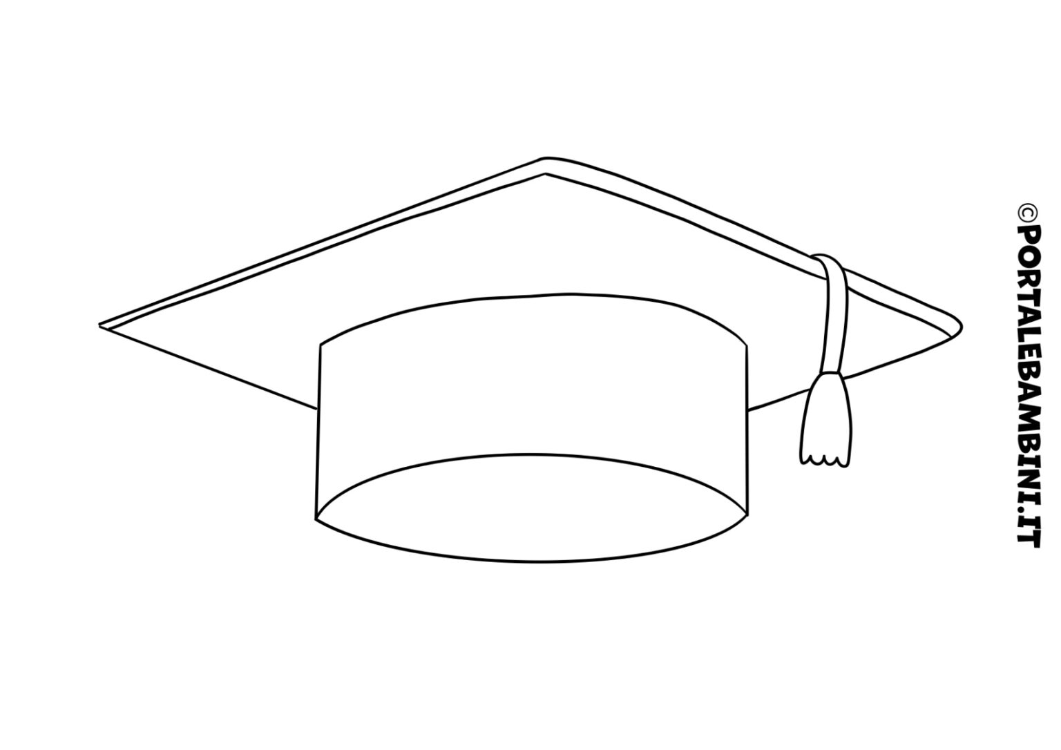 Disegni Cappello Laurea (Tocco) da Colorare