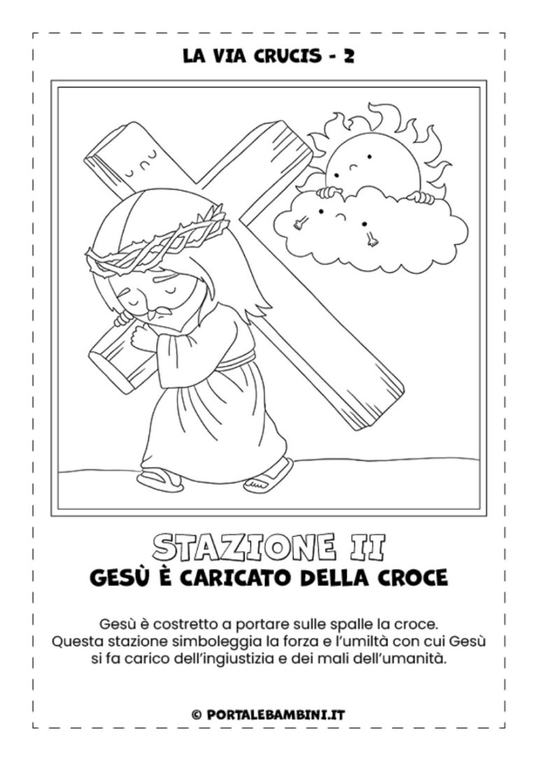Via Crucis da Colorare per Bambini