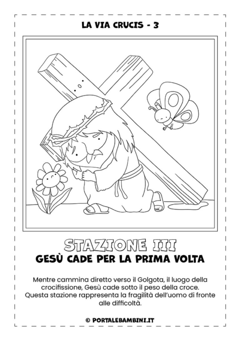 Via Crucis da Colorare per Bambini