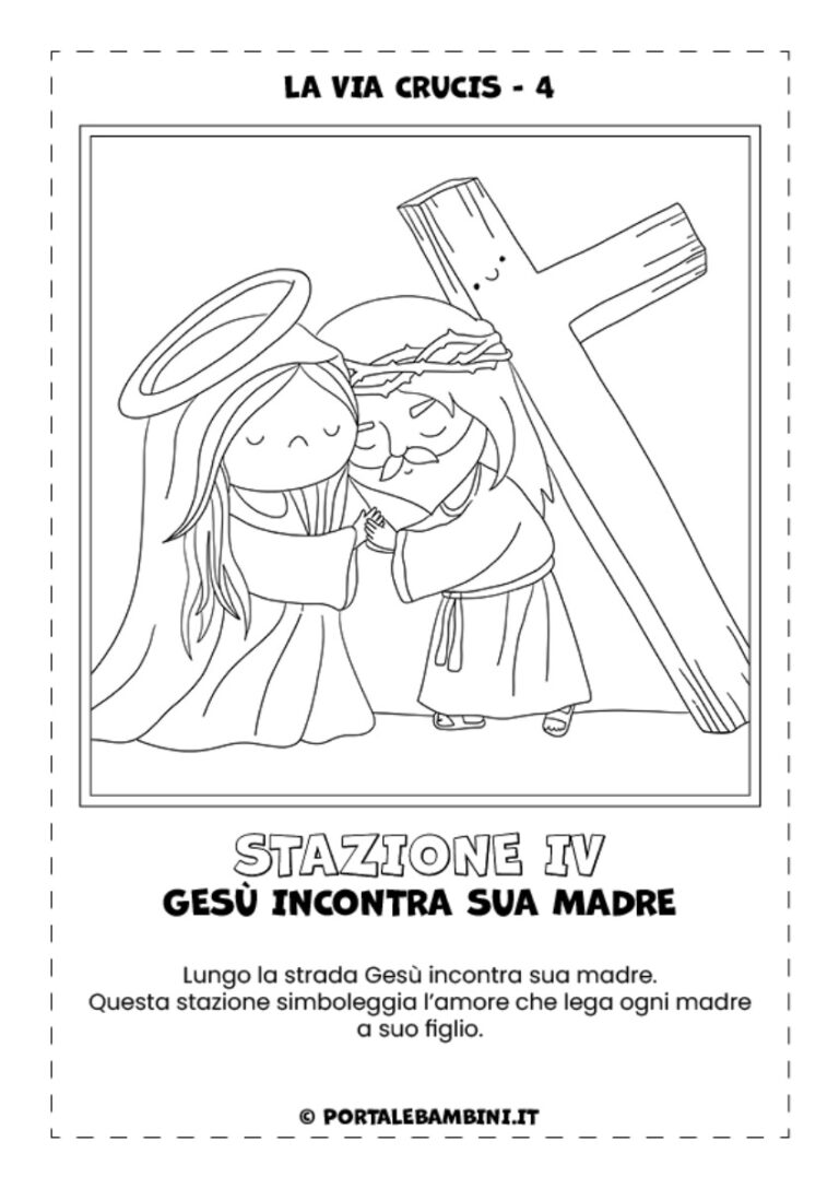Via Crucis da Colorare per Bambini