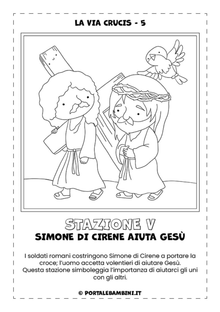Via Crucis da Colorare per Bambini