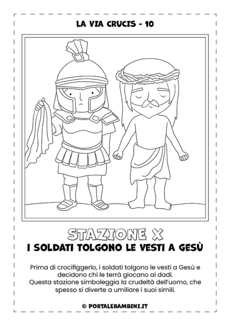 Via Crucis da Colorare per Bambini