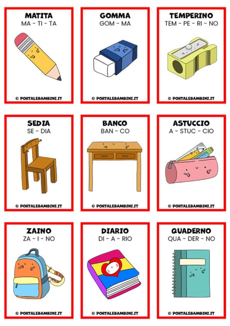 Schede di Italiano per Stranieri