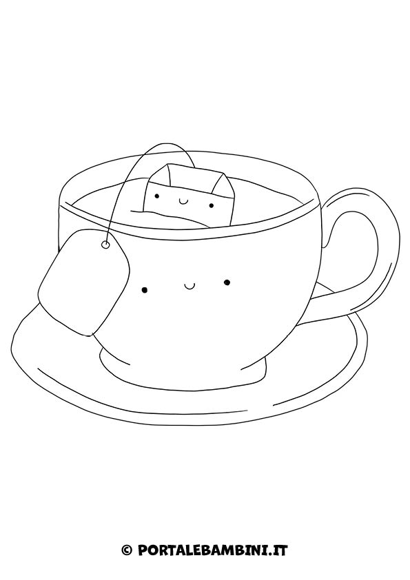 Disegni Tazza da Colorare - Stampa Gratis