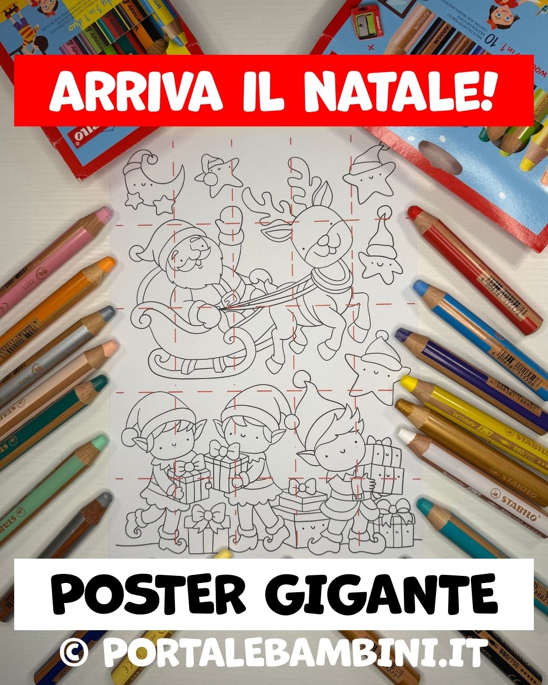 Arriva il Natale! Poster gigante | portalebambini.it