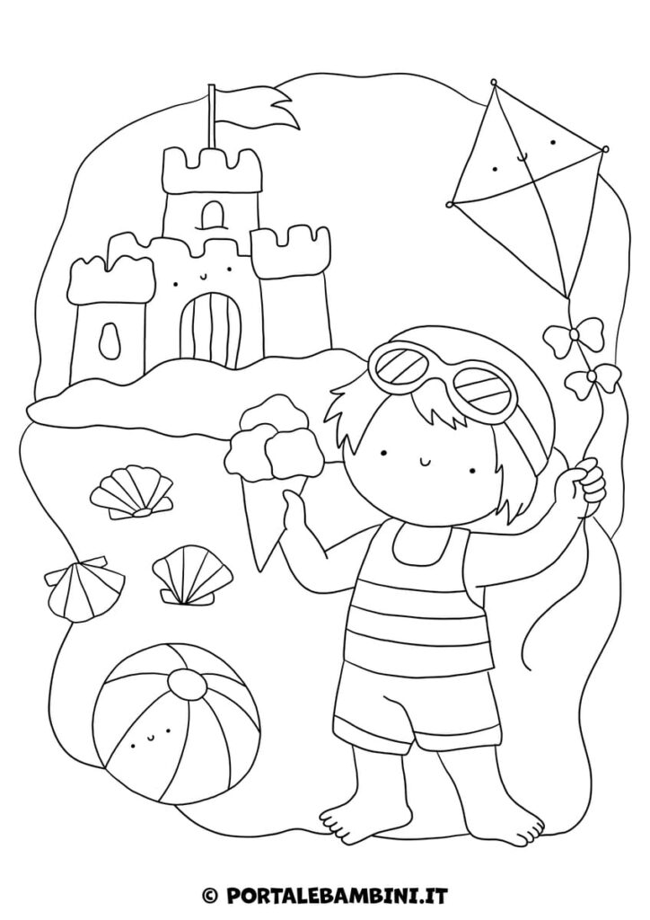Disegni Estate da Colorare - Stampa Gratis