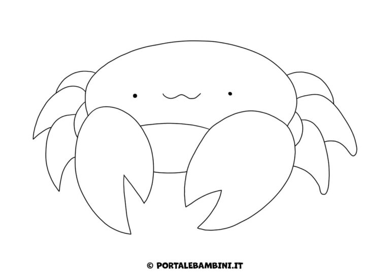 Granchi da Colorare (stampa gratis) | portalebambini.it